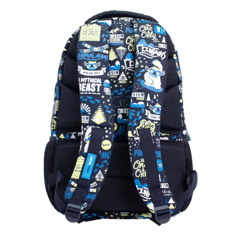 Mochila escolar 4 cremalleras (25 l) serie especial The Yeti, azul marino