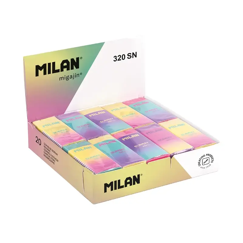 Display box 20 nata® 320 erasers Sunset series (with carton sleeve and ...