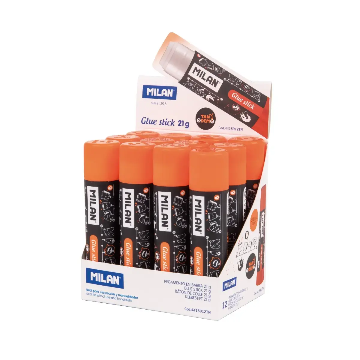 Display box 12 glue sticks 21 g, special Tandem series