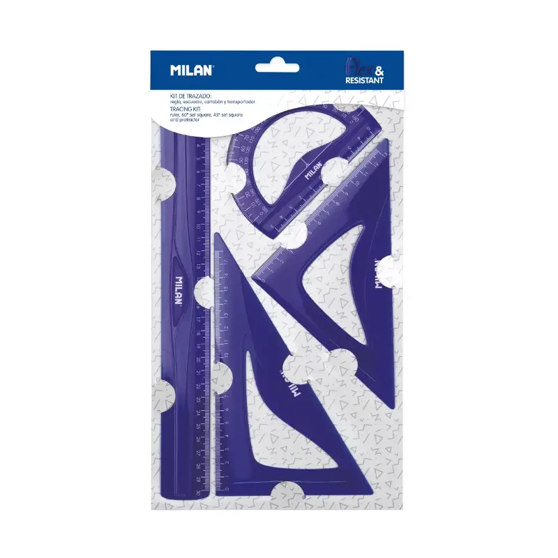 Flex&Resistant blue rulers kit, Acid series