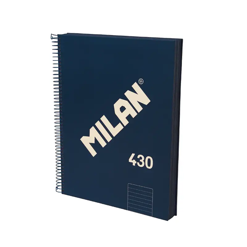 A4 spiral notebook with hard cover, lined paper (7 mm), 120 sheets of ...