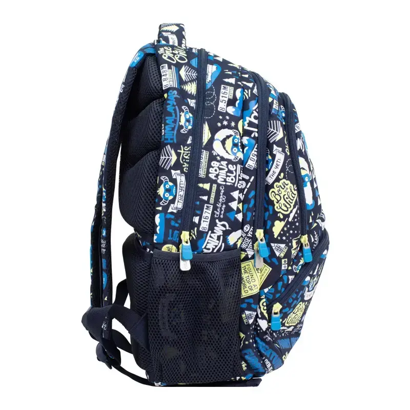 Mochila escolar 4 cremalleras (25 l) serie especial The Yeti, azul marino