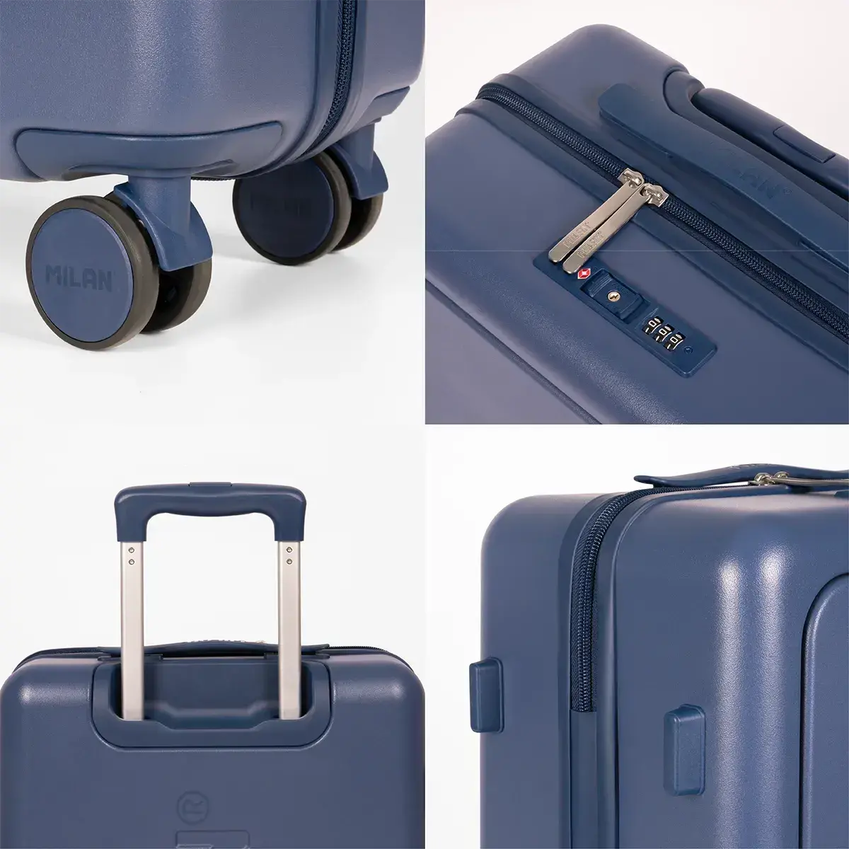 Maleta cabina rígida 55 cm, MILAN 430 since 1918, azul