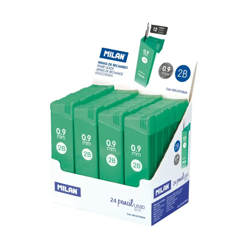 Display box 24 tubes 12 spare leads 0.9 mm 2B
